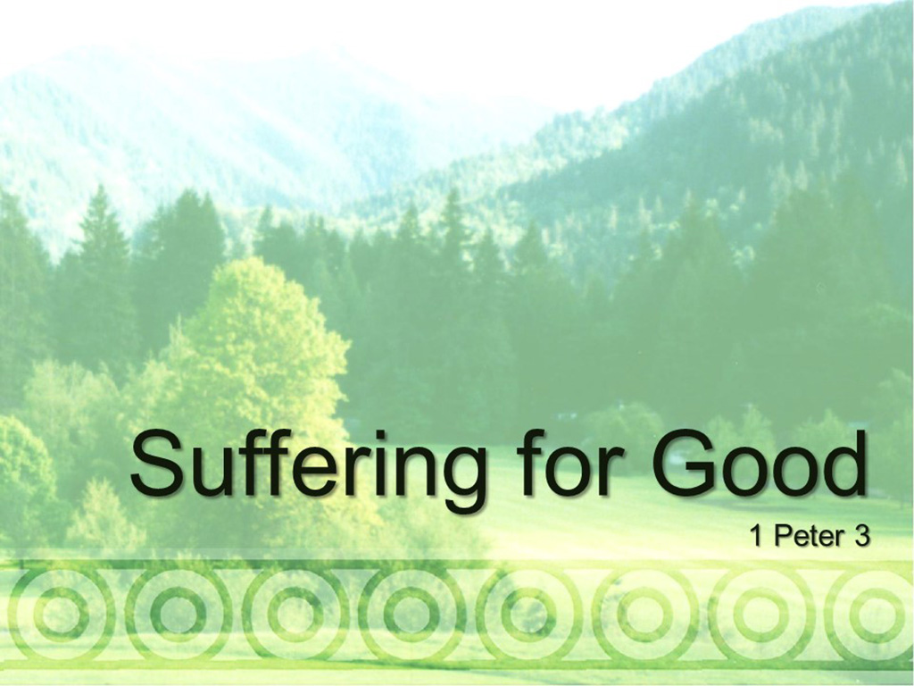 Suffering For Good